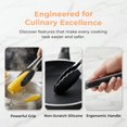2-pack black kitchen tongs, stainless steel heat-resistant food tongs ...