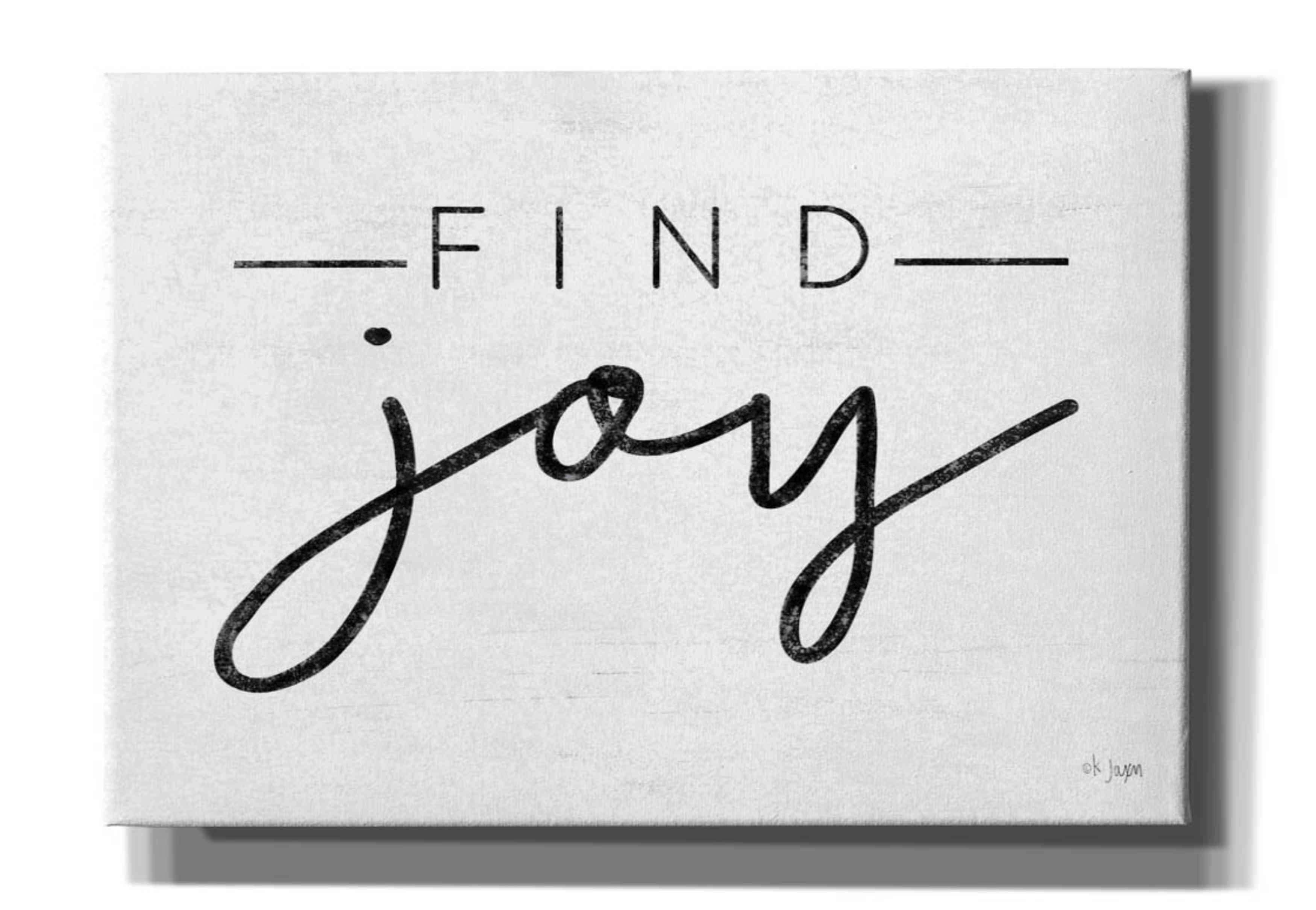 Epic Graffiti 'Find Joy' by Jaxn Blvd, Canvas Wall Art, 26"x18 ...