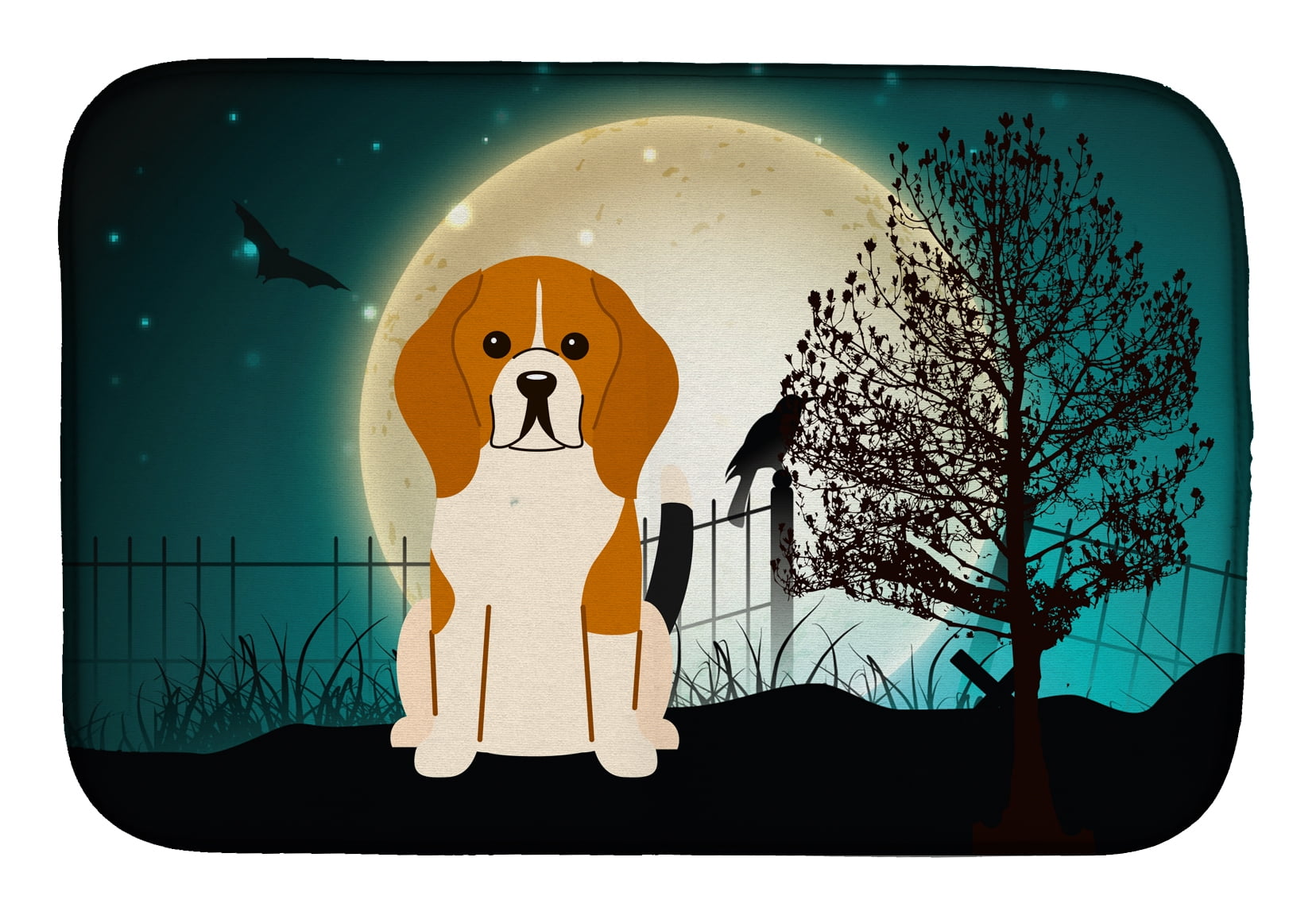 Halloween Scary Beagle Tricolor Dish Drying Mat - Walmart.com - Walmart.com