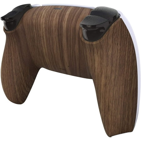 Plannu Wood Grain Pattern Soft Touch Grip Bottom Shell for DualSense 5 ...