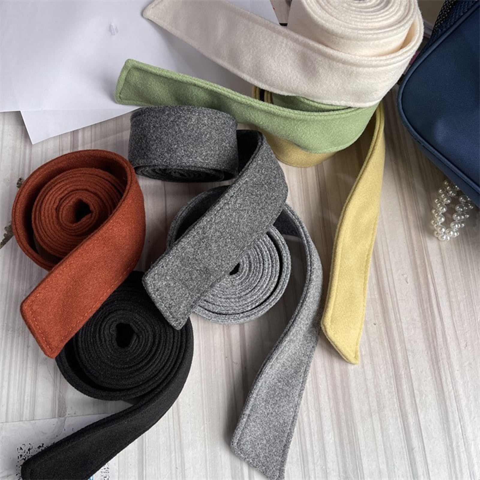 D-GROEE Women Brushed Plush Belt Fashion Solid Color Faux Woolen 5cm ...