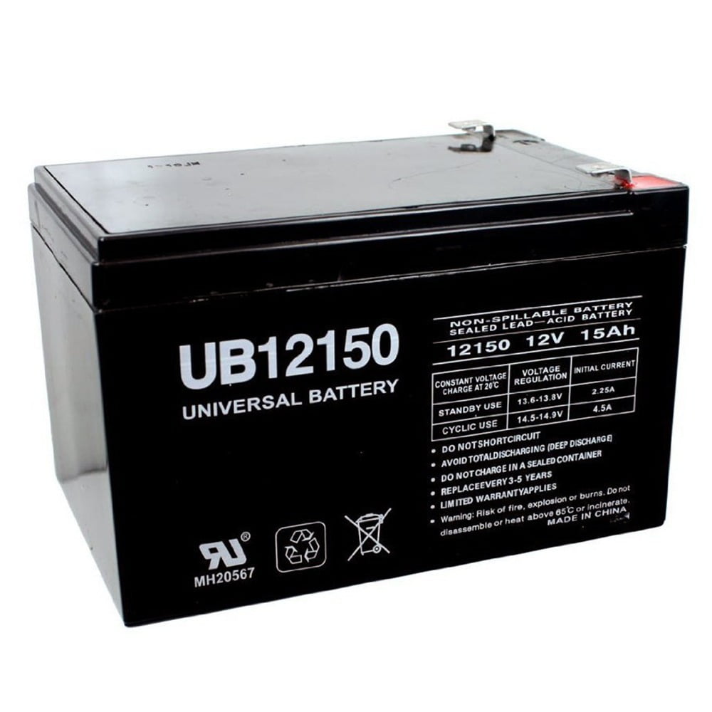 UB12150 12V 15AH Sealed Lead Acid Battery (SLA) .250 TT - Walmart.com ...