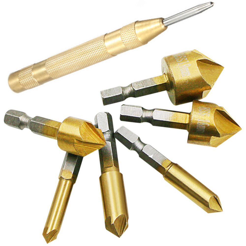Punch Shank Chamfering Diy Bits Countersink Drill Center Brass ...
