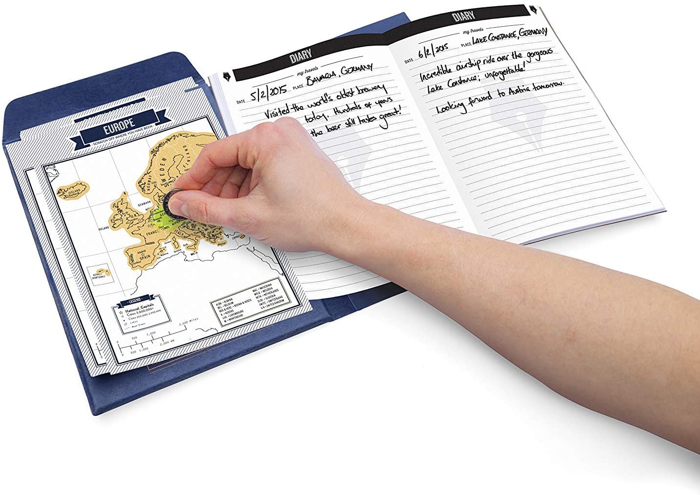 Original Travel Journal – Scratch Off World Map Diary – Beautiful ...