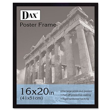 DAX Black Solid Wood Poster Frames with Plastic Window, Wide Profile ...