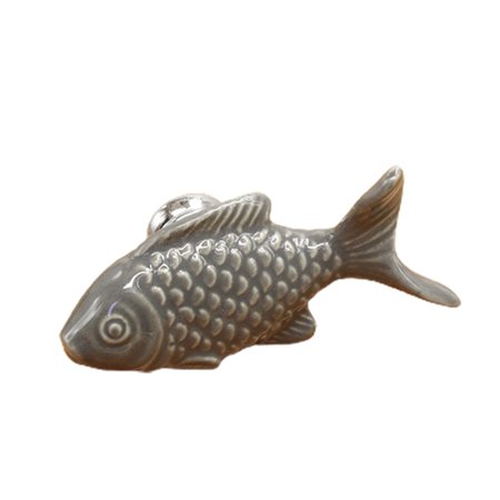 Ceramic Door Knob Fish-shaped Punch-free Easy Installation Grass Carp ...