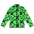 Minecraft Creeper Big Boys Fleece Zip Up Jacket Green 10-12 - Walmart.com