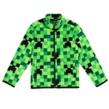 Minecraft Creeper Big Boys Fleece Zip Up Jacket Green 10-12 - Walmart.com