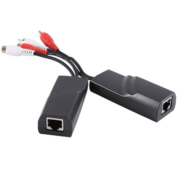 1 Par de Extensores de Cable de Red de Audio RCA Transmisor de Par ...