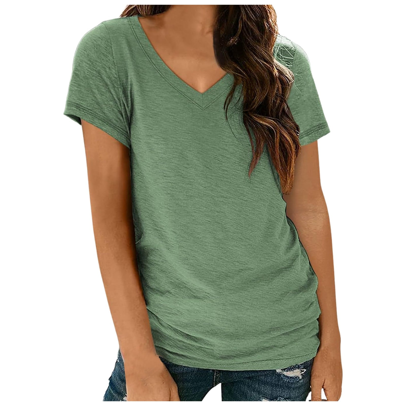 Click here for Visit The Apexora Store Womens Solid Color V Neck... prices