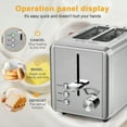 WHALL 2 Slice Toaster - Stainless Steel Toaster with Wide Slot, 6 Shade ...