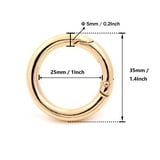 Fenggtonqii 1'' Round Spring Gate O-Ring Clasp Push Snap Hook Screw ...