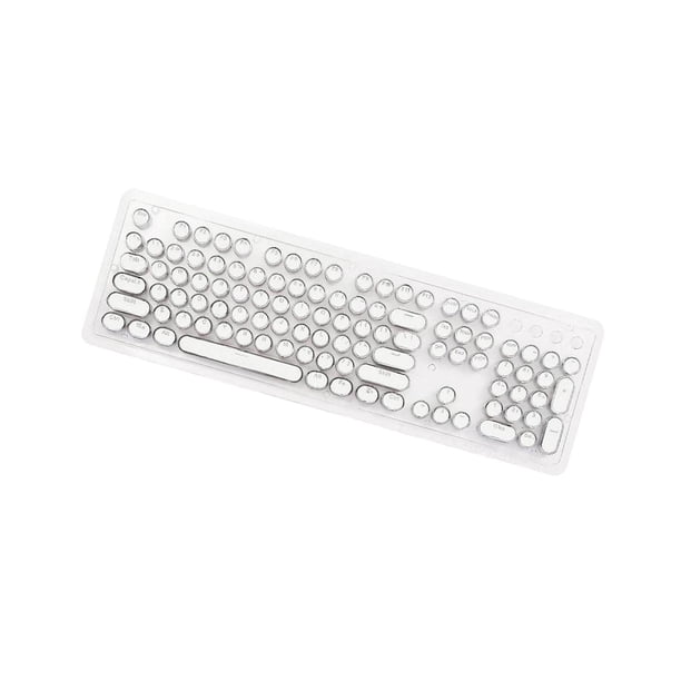 Round Keycaps Double Shot PBT Gaming Keyboard Punk Typewriter-Style ...