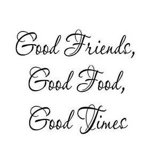 VWAQ Good Friends Good Food Good Times Decal Kitchen Decor Wall Sticker ...