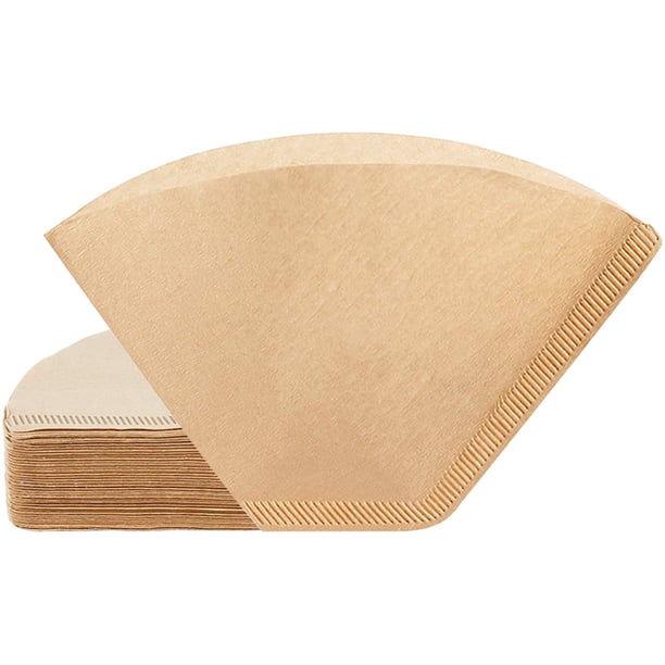 Fan-Shaped Coffee Filter, Coffee Filter Paper 100 Natural Unbleached ...