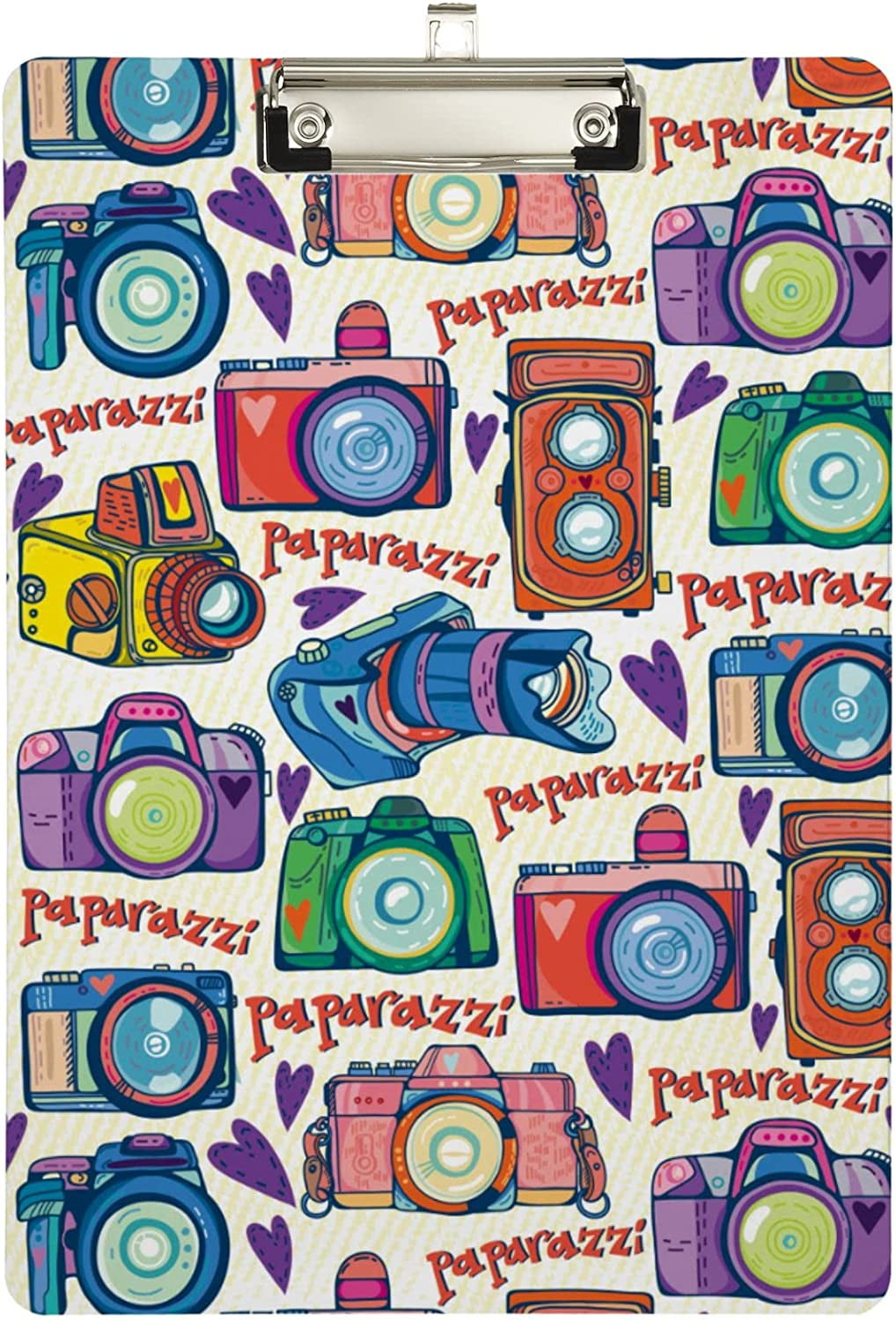 FMSHPON Vintage Style Colors Cameras Clipboard Hardboard Wood Nursing ...