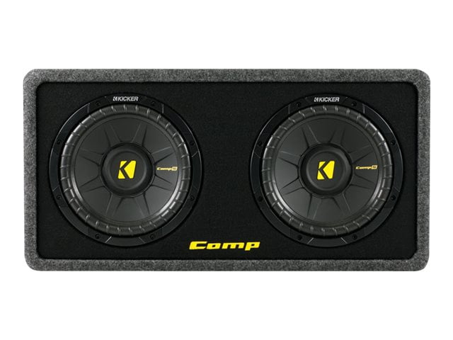 Kicker 10 Inch 1200 Watt Dual Loaded Car Audio Subwoofer Enclosure ...