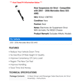 Rear Suspension Air Strut - Compatible with 2001 - 2006 Mercedes-Benz ...