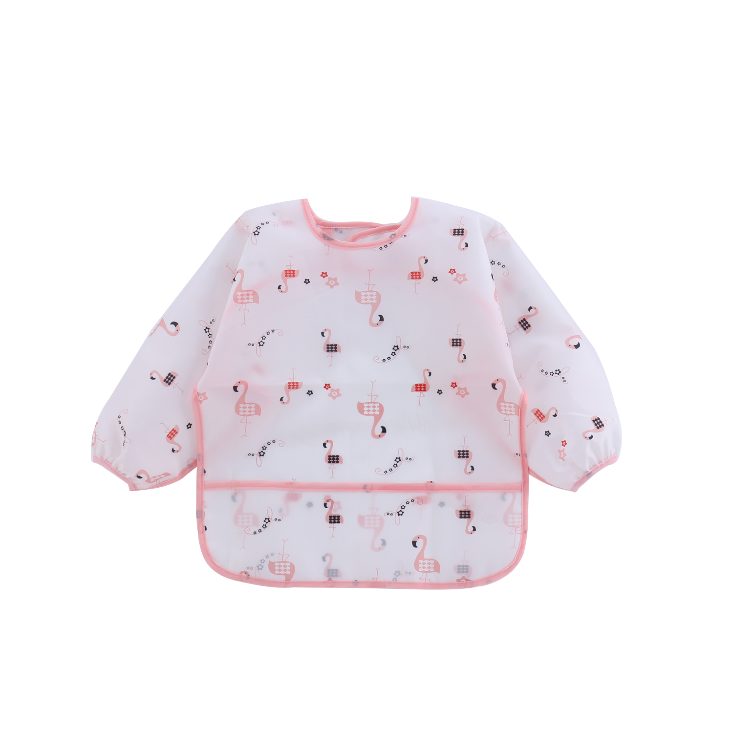 Douhoow Baby Feeding Bib Toddler Long Sleeve Plastic Waterproof Apron ...