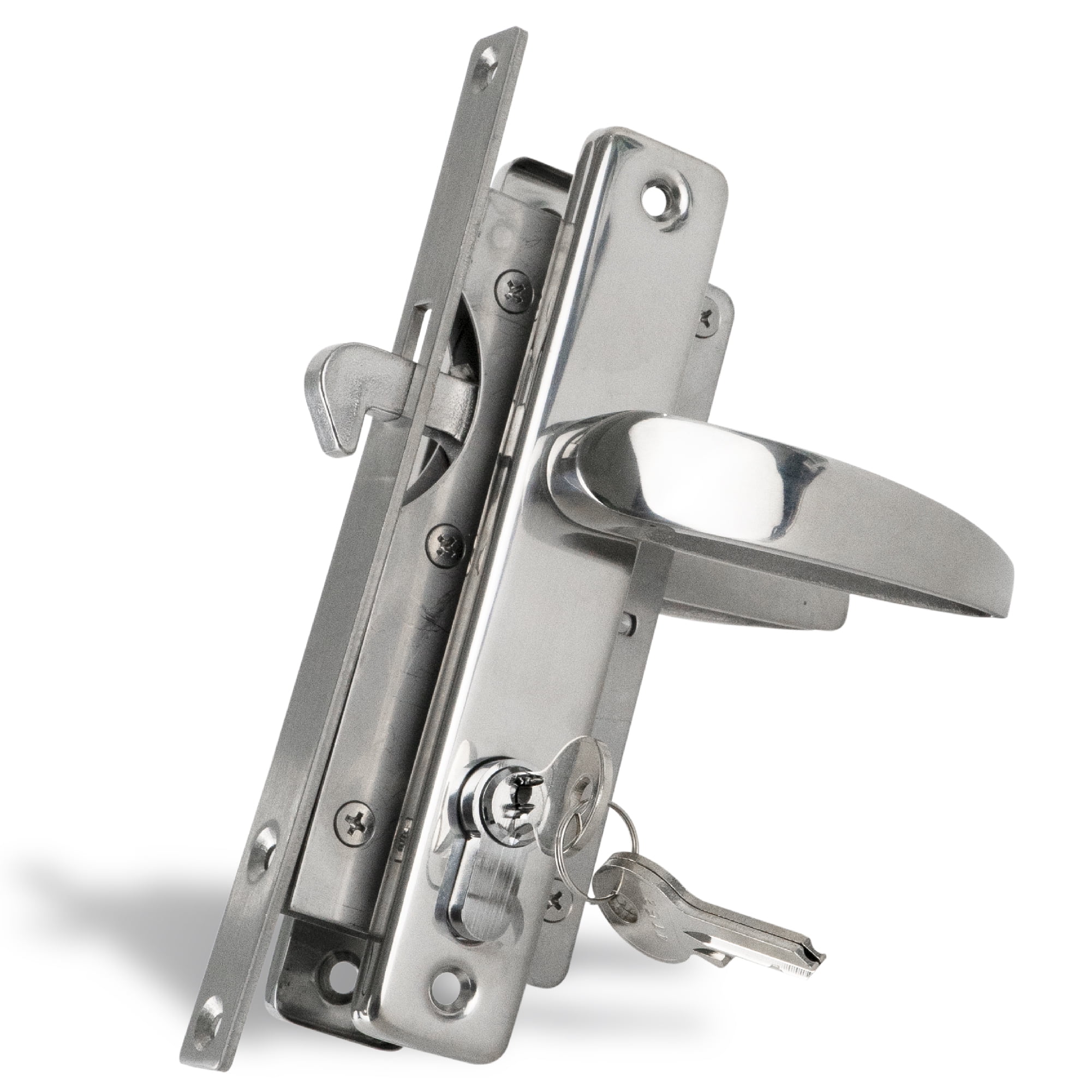 Five Oceans Marine Stainless Steel Sliding Door Mortise Lock Set Latch ...
