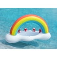 Inflatable Rainbow Glitter Cloud Drink Holder Shiny Sparkle Confetti ...