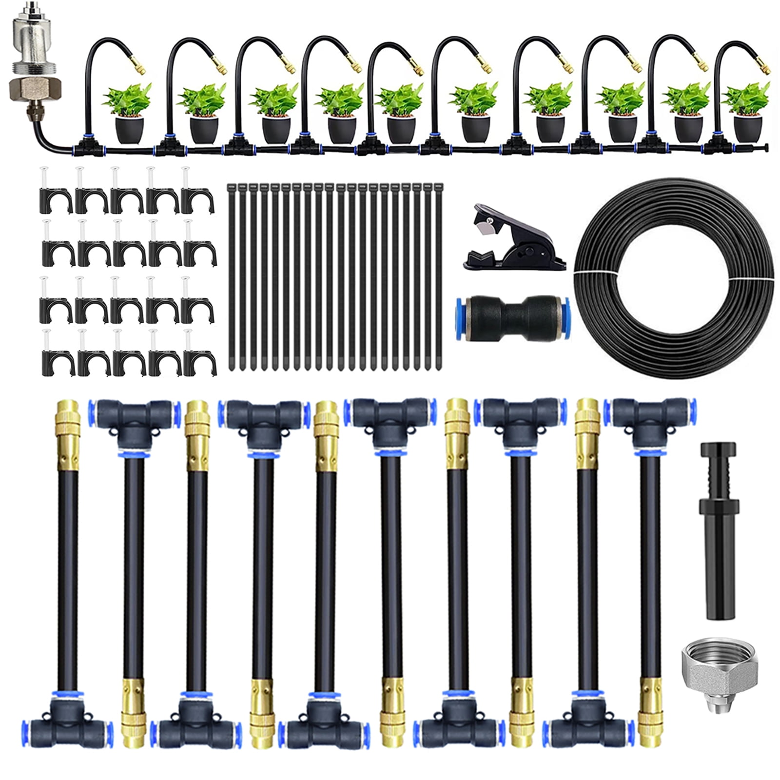 Free Bending Copper Mist Nozzle Universal Spray Nozzle Straight Push ...