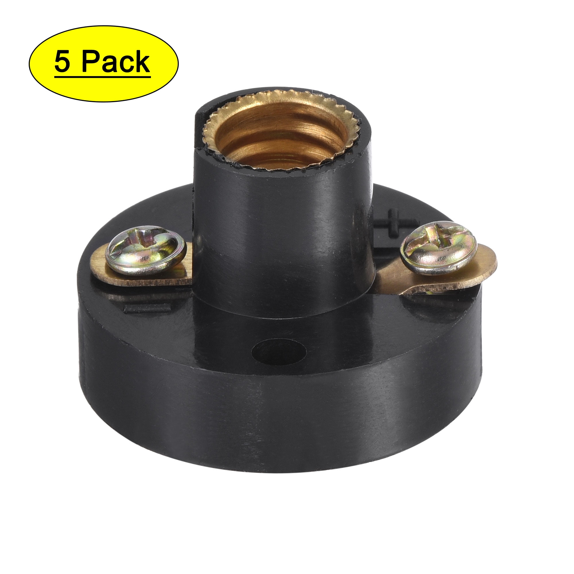 Uxcell 30x20mm Screw Base Bulb Holder E10 Lamp Sockets Black 5 Pack ...