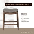 Maven Lane Adrien Backless Saddle Kitchen Counter Stool in Walnut ...