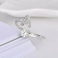 US Charm Initial Letter Ring Alphabet A-Z Gold Silver Adjustable Open ...