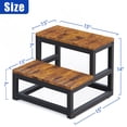 2 Step Stool for Adults Kids Elderly, Sturdy Wooden Step Stool for High ...