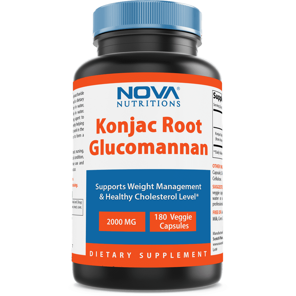 Nova Nutritions Konjac Root 2000 mg per serving 180 Vcaps - Walmart.com ...
