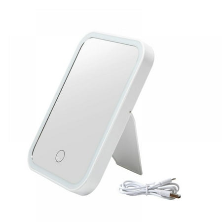 Mini Makeup Vanity Mirror, Portable Folding Lighted Makeup Beauty ...