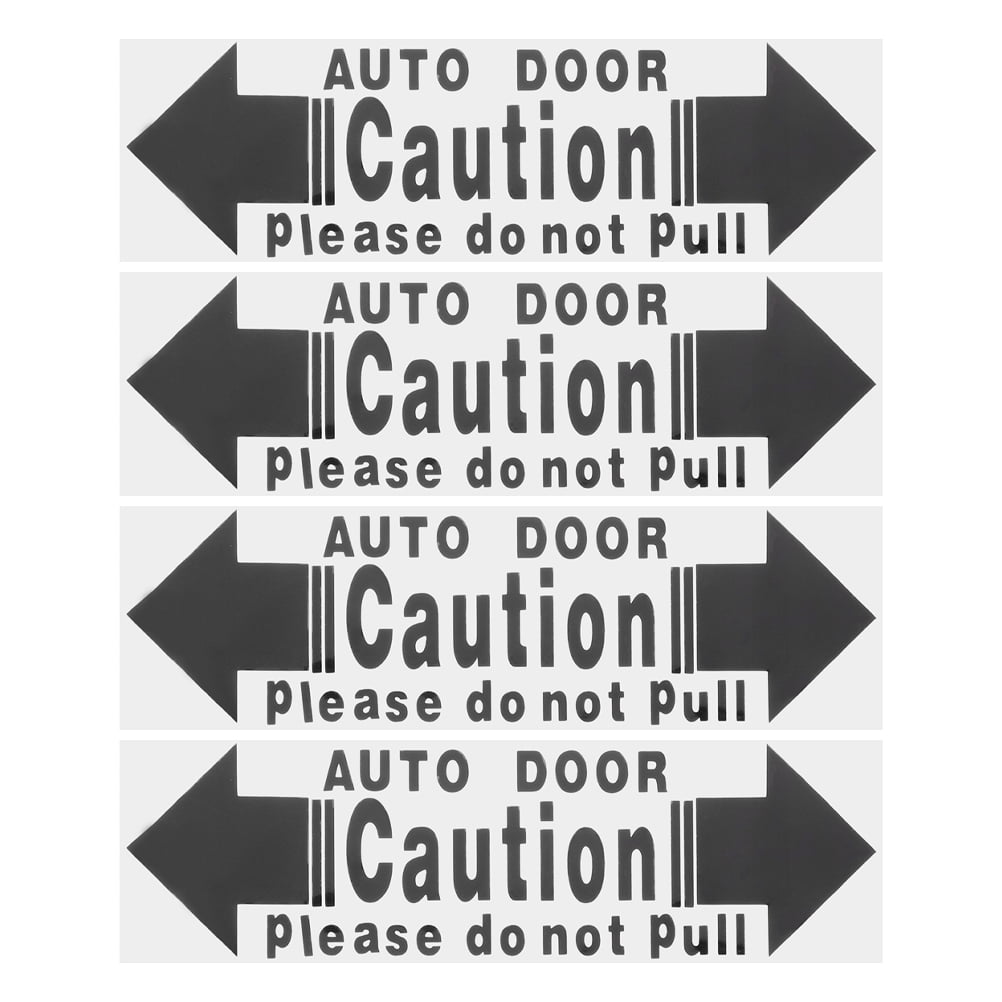 4pcs Automatic Door Sticker Caution Automatic Door Sticker Do Not Touch ...