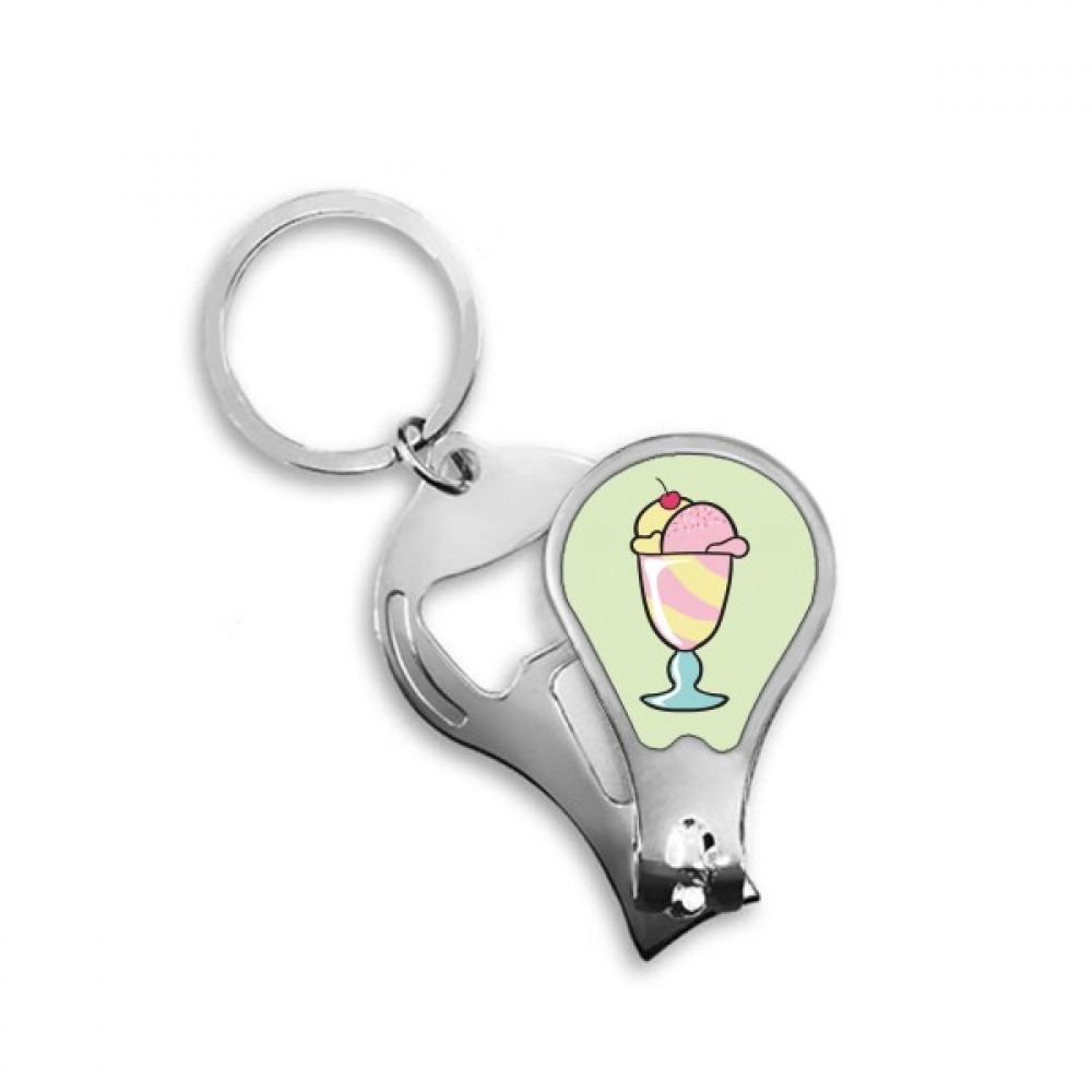 Cherry Sweet cup ice cream Fingernail Clipper Cutter Opener Key Chain ...