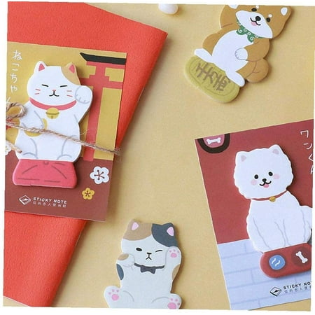 Cartoon Meow Cat Dog Memo Pad Sticky Notes Paper Stickers School ...