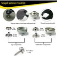 Heavy Duty Snap Fastener Tool Kit, Adjustable Handheld Snap Pliers with ...