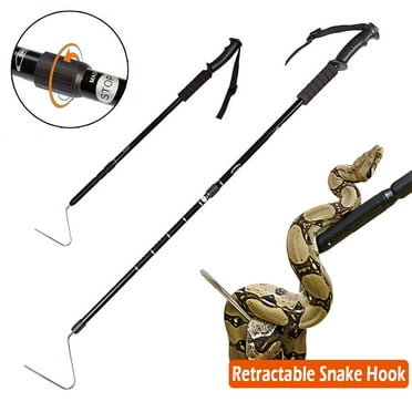 HOMEYA 47" Snake Tongs Catcher Reptile Grabber Hook Stick Wide Jaw ...