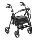 Drive Medical Duet Dual Function Transport Wheelchair Rollator Rolling ...
