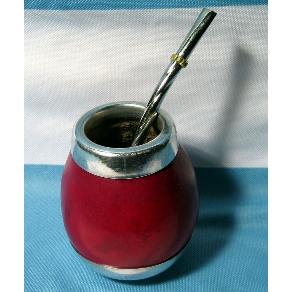 ARGENTINA MATE GOURD YERBA TEA CUP WITH STRAW BOMBILLA GAUCHO HANDMADE ... ARGENTINA MATE GOURD YERBA TEA CUP WITH STRAW BOMBILLA GAUCHO HANDMADE ...