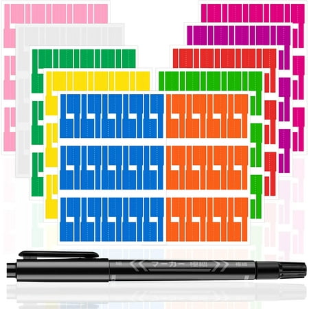600 Pieces Reusable Cable Labels Assorted Color Cable Label Markers ...