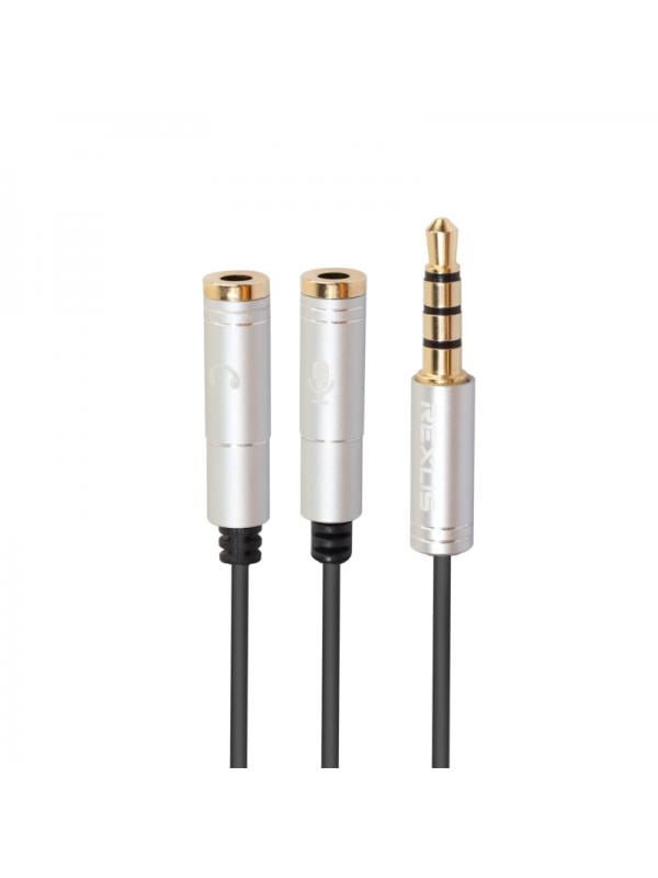 3.5mm Combo Audio Headset Adapter Y Splitter Jack Cable with Separate ...