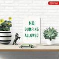 8x12 Inch Metal Wall Art Rectangle Warning Sign No Dumping Allowed ...
