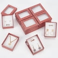12pcs Heart Print Rectangle Paper Storage Gift boxes with Clear Window ...