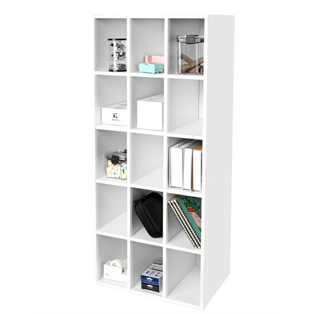 15-Cube Storage Shelf Organizer, Modern Open Standing Book Shelving ...