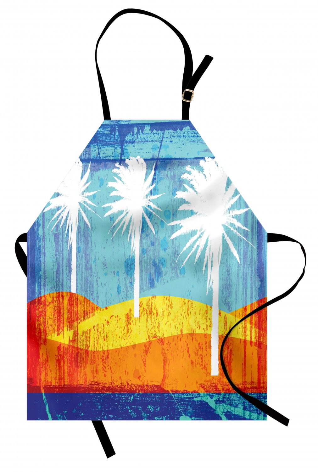 Burnt Orange Apron Contemporary Motley Stained Distressed Tropic Beach ...