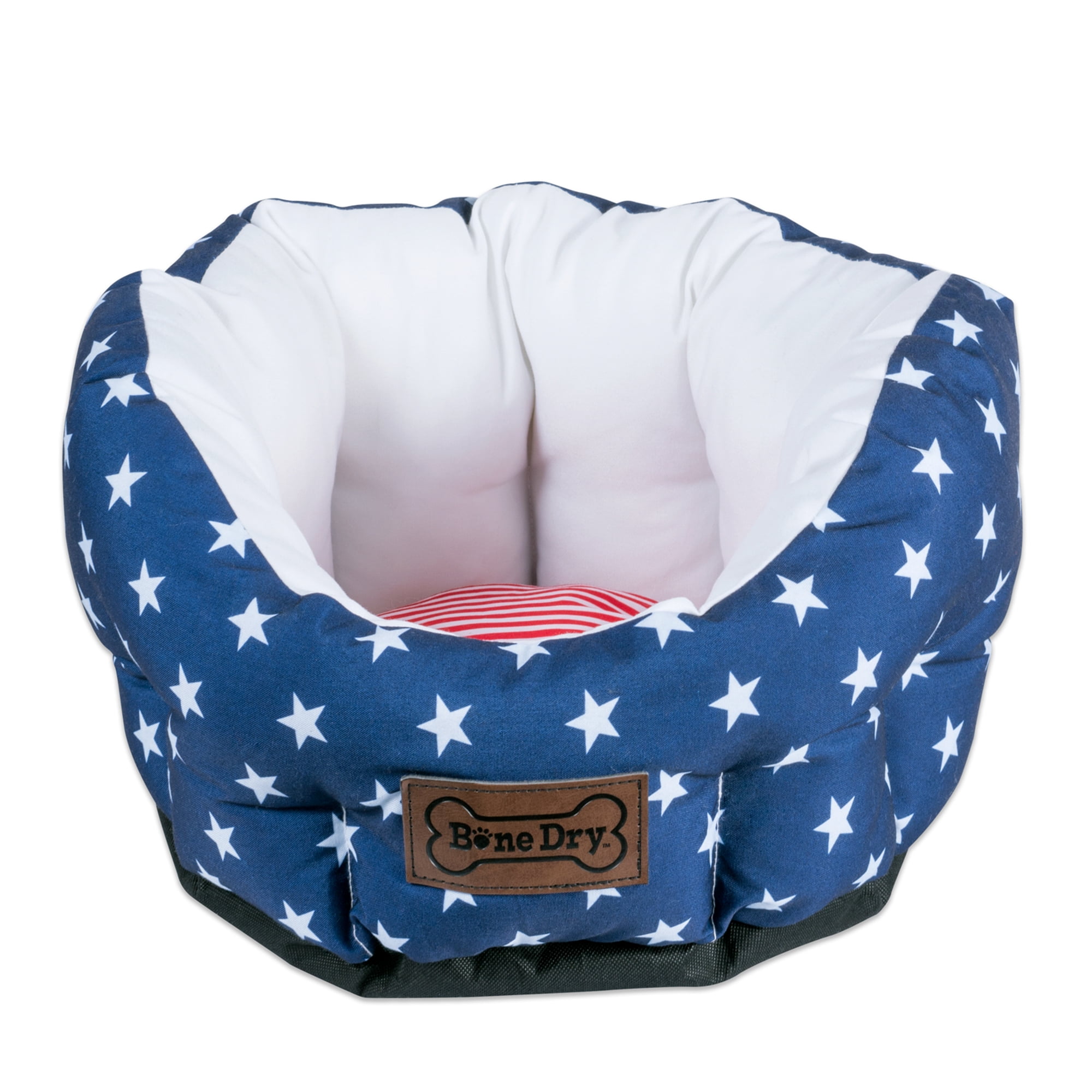 DII Bone Dry 4th Of July Stars & Stripes Pet Bed, 16x16x9" Small Circle ...
