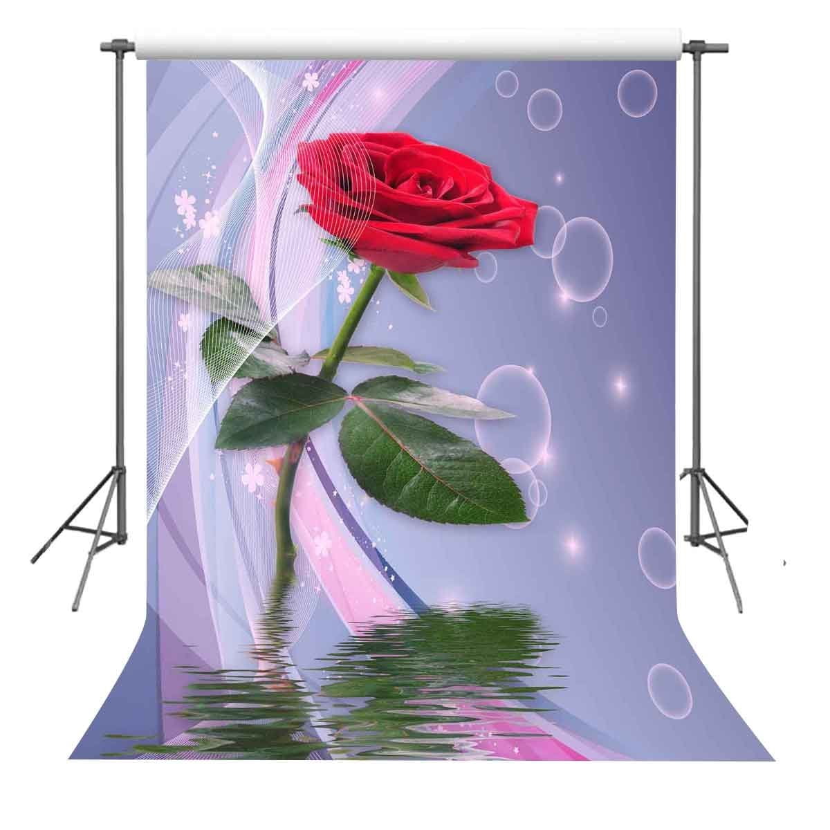 MOHome 5x7ft Red Rose Photography Backdrop Wedding Studio Photo Props ...