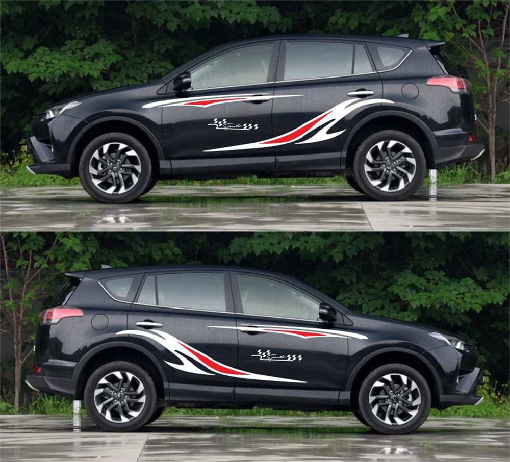 Car Stickers Stripes Graphics (Two side) Vinyl Graphics Decals For ...