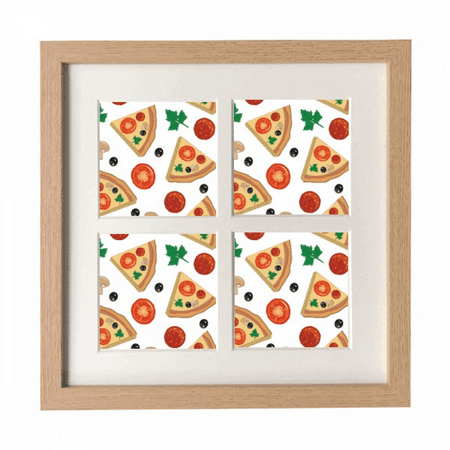 Mushroom Pizza Italy Tomato Foods Frame Wall Tabletop Display 4 ...
