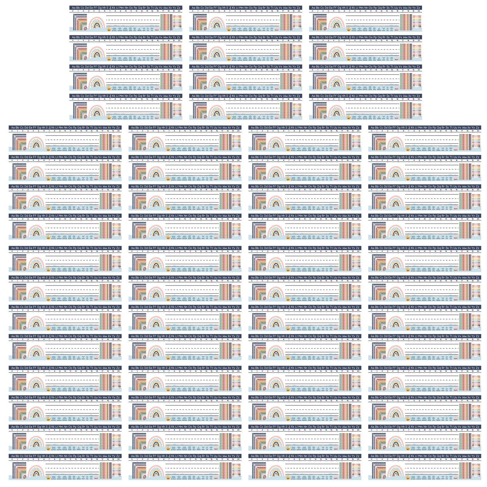 Fusipu Classroom Nameplates 60pcs Desk Name Stickers Boost ...